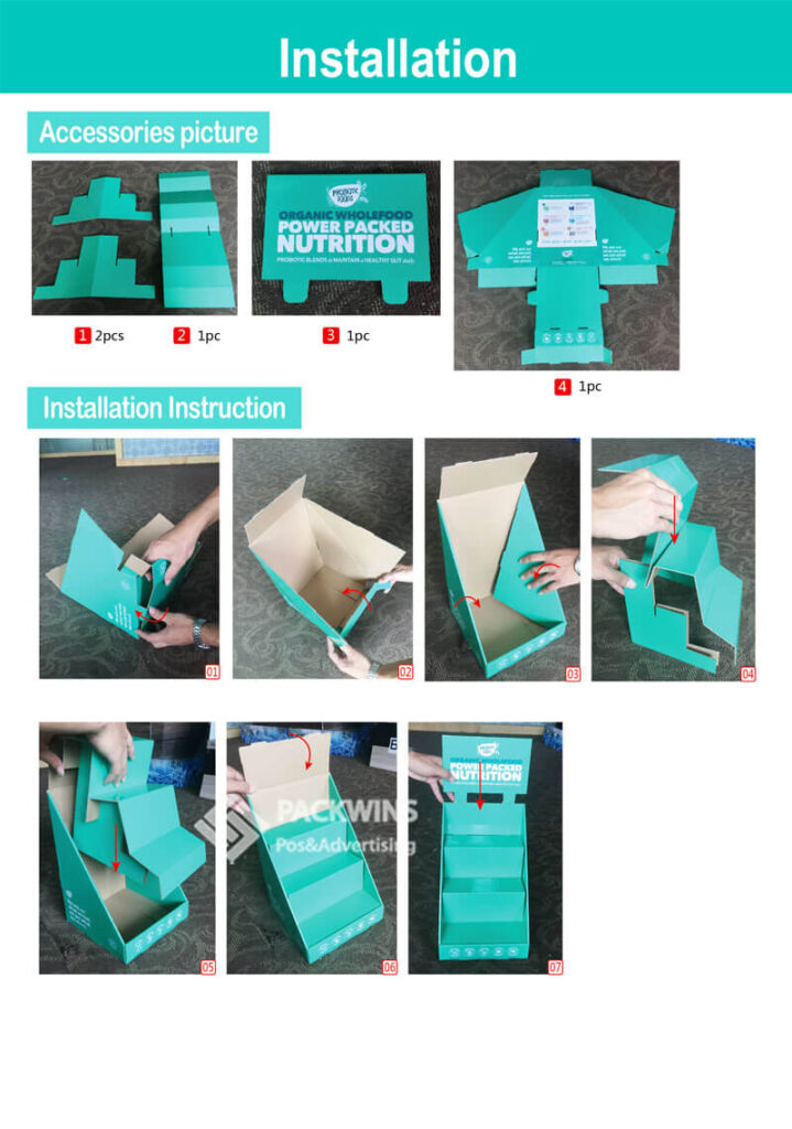 Probiotic Nutrition Foods Retail Cardboard Counter CDU – Point of ...